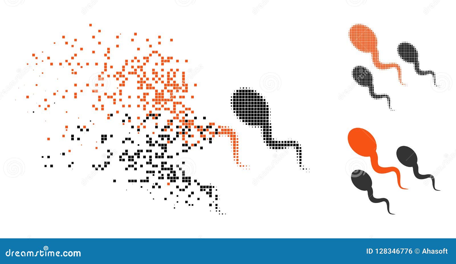 Dust Pixelated Halftone Sperm Icon Stock Vector - Illustration of goad ...