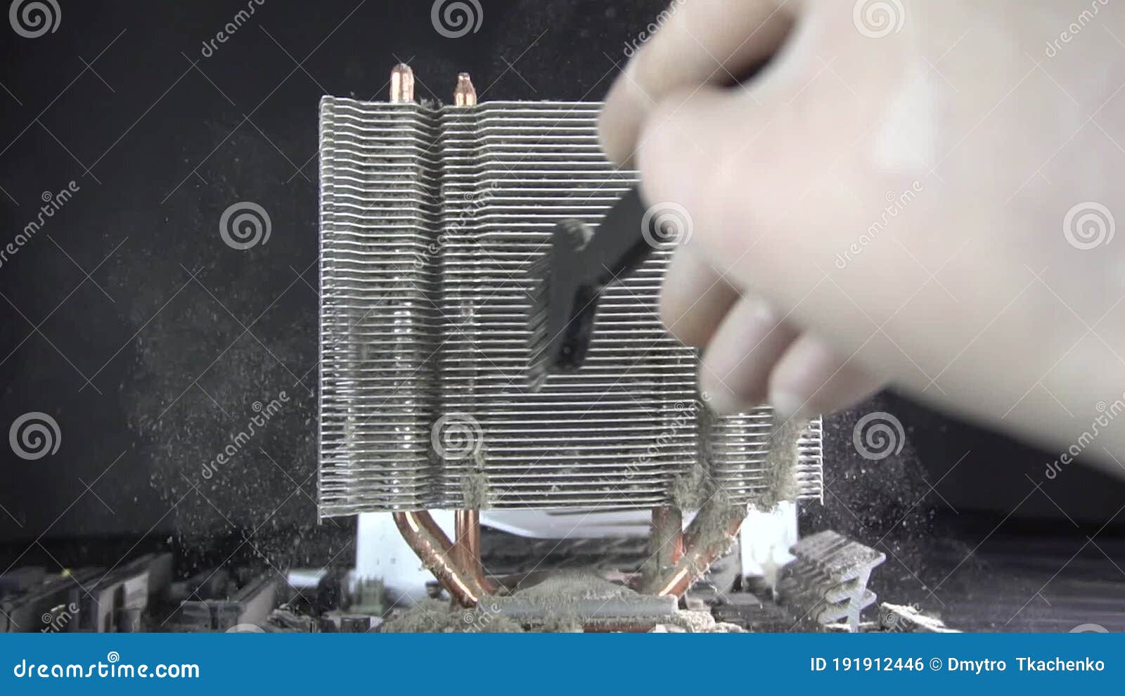 Dust Pollution. Cleaning the Processor Radiator Sink from Dust ...