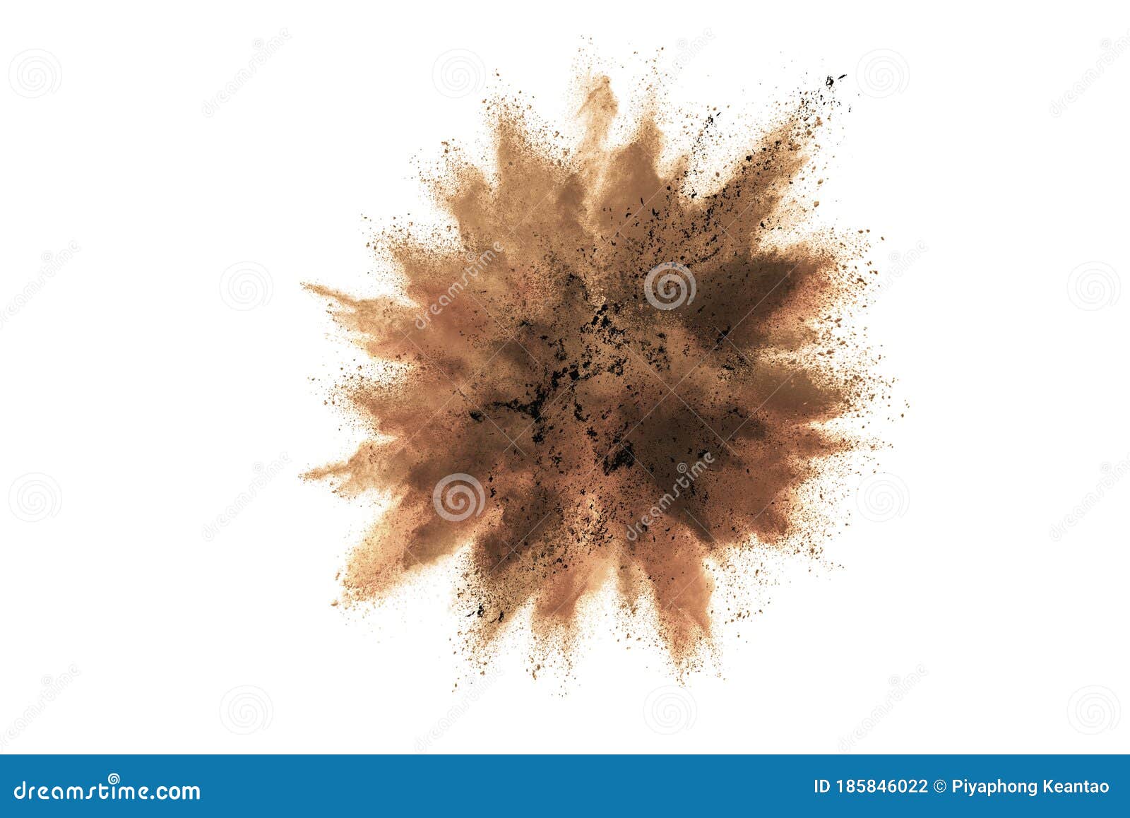 Dust Powder Splash Clouds Isolated on White Background. Sand Explosion ...