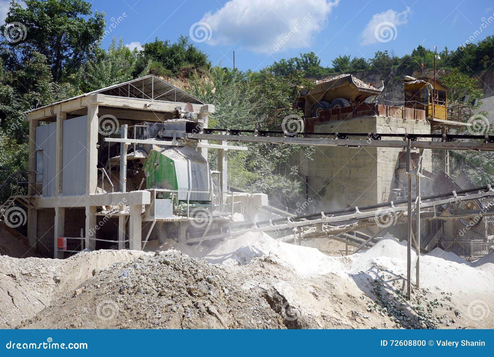 Dust in quarry stock photo. Image of engineering, loading - 72608800