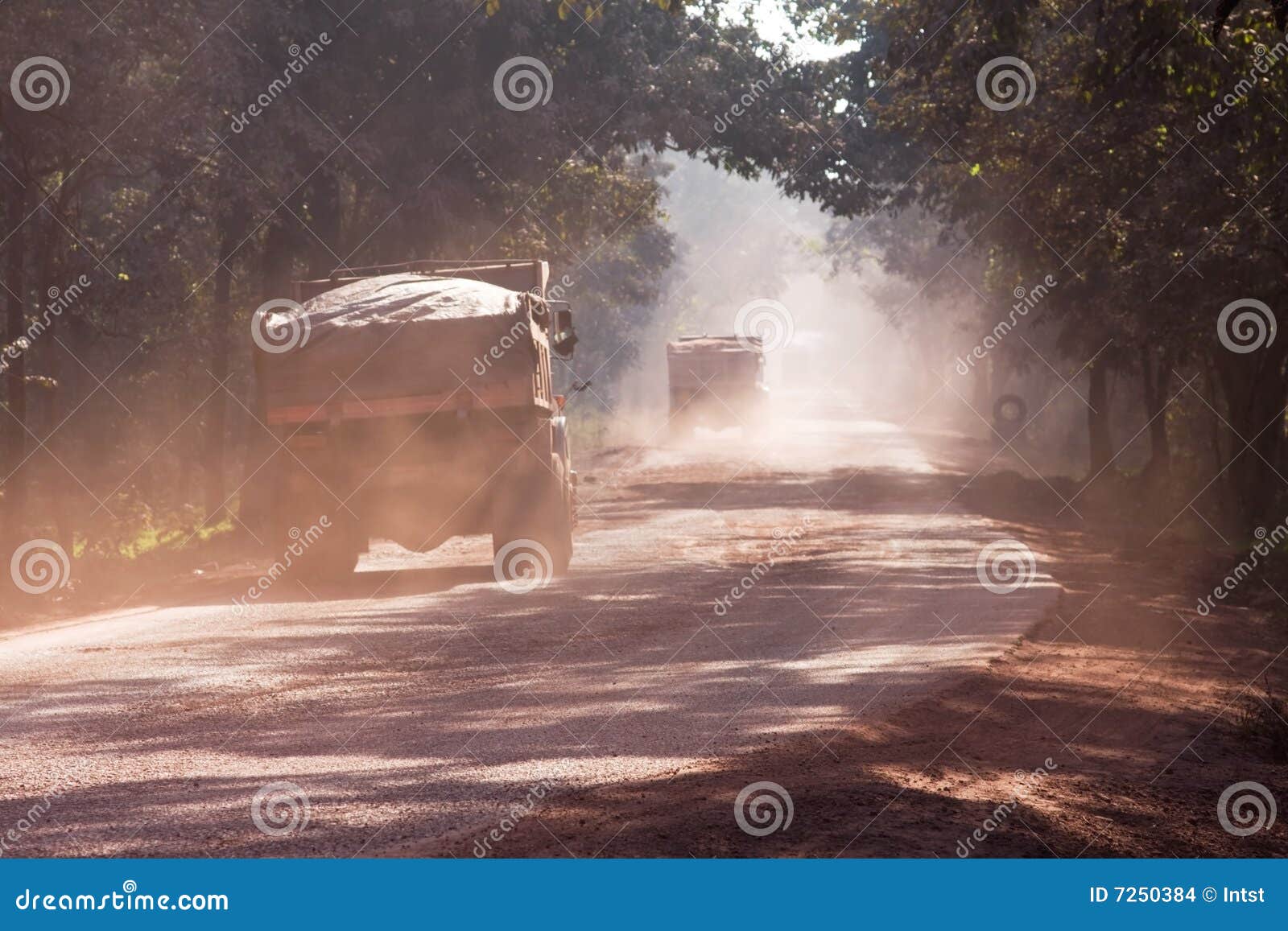 Dust on road in India stock photo. Image of cargo, arid - 7250384