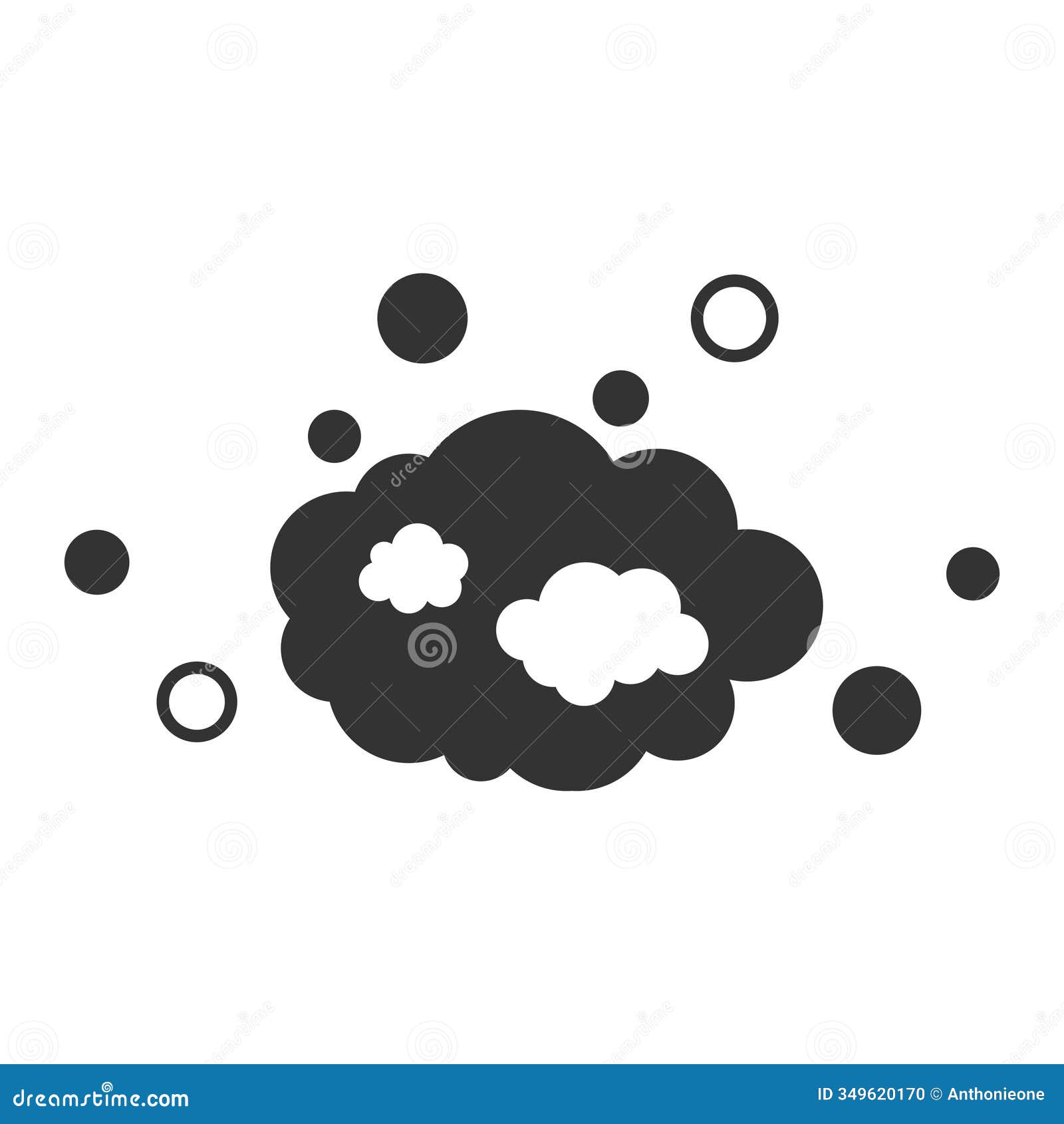 Dust Sand in Pollution Air Icon Isolated Vector Illustration Stock ...