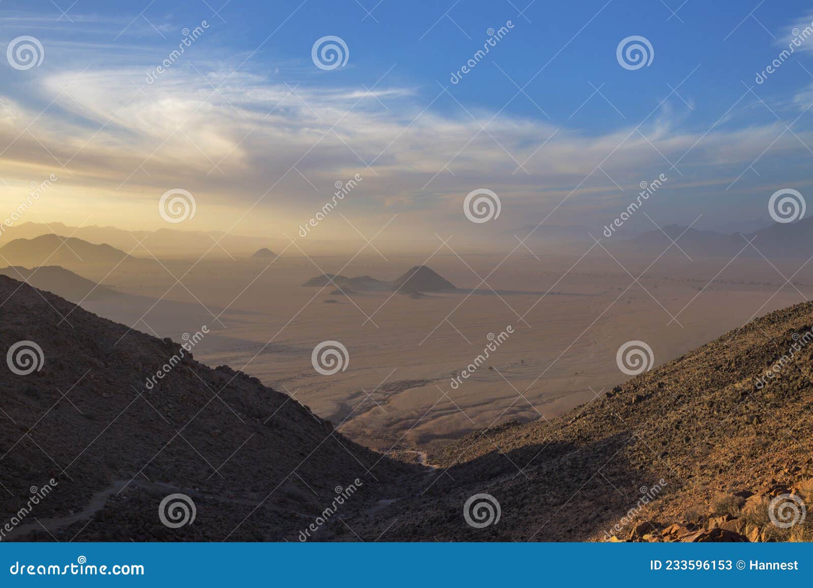 Dust Storm in the Namib Desert at Sunset Stock Image - Image of tree ...