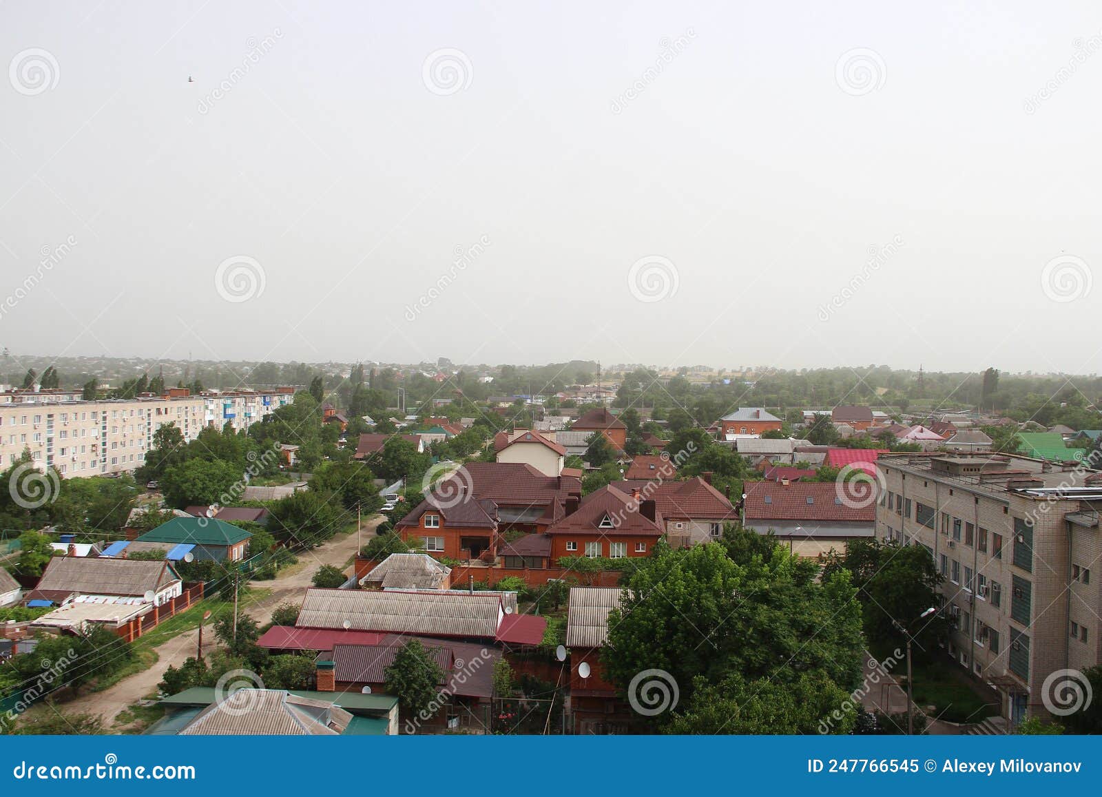 Dust Storm Over the City and the Dust Pollution Stock Image - Image of ...