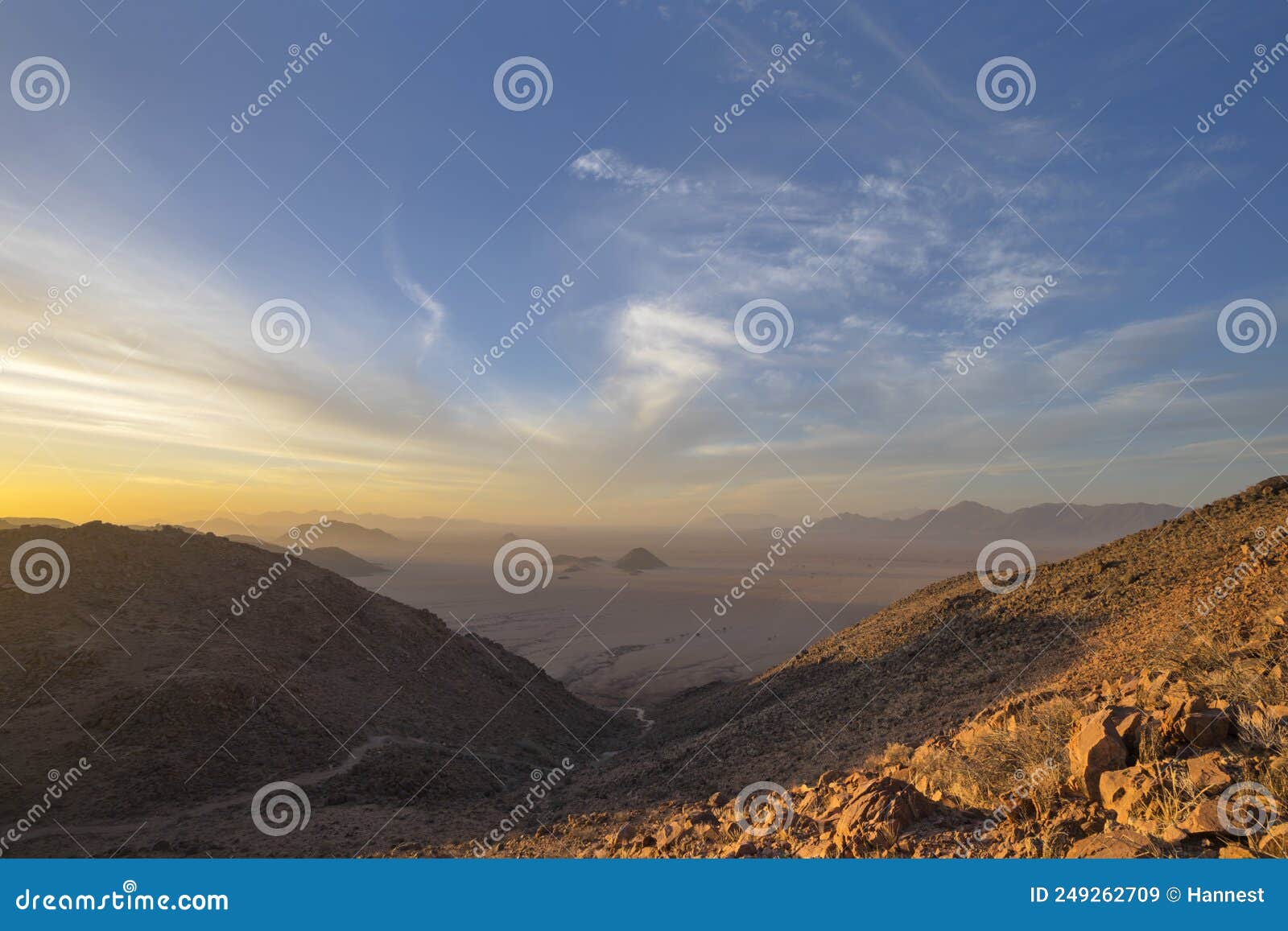 Dust Storm at Sunset in the Namib Desert Stock Image - Image of blue ...