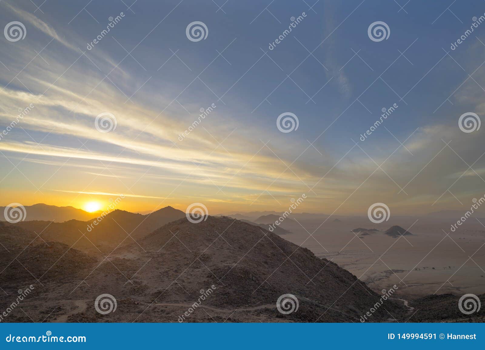 Dust and Thin Clouds at Yellow Sunset Stock Image - Image of cloudscape ...