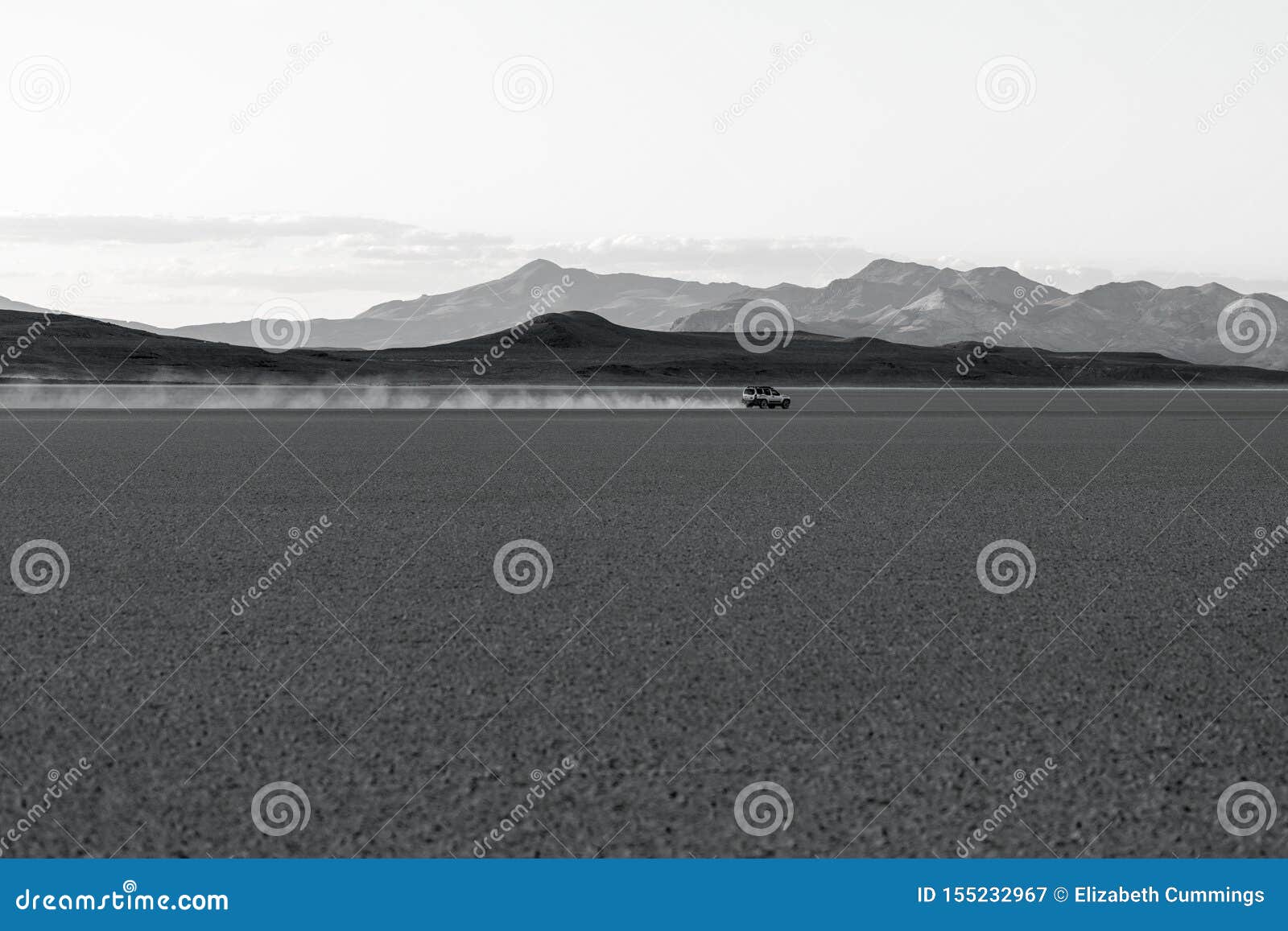 Dust Trails from a Cars Path on the Black Rock Desert Stock Image ...