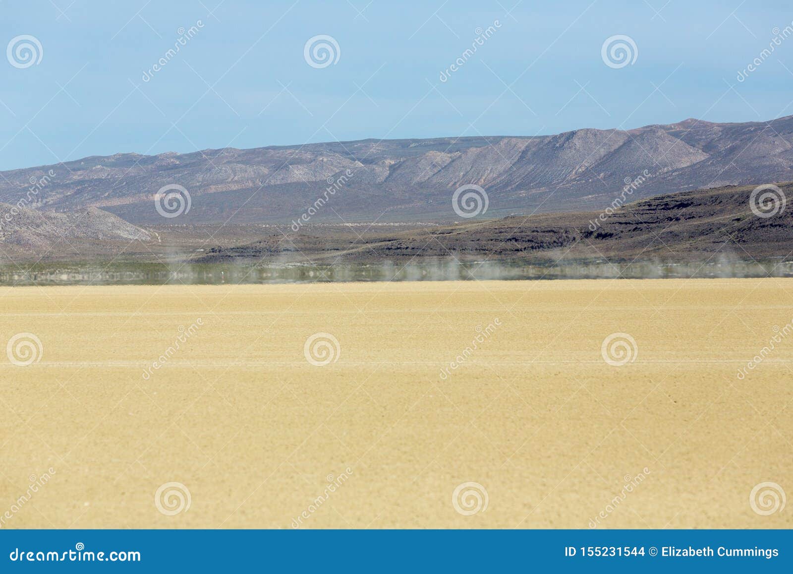 Dust Trails from a Recent Cars Path on the Black Rock Desert Stock ...