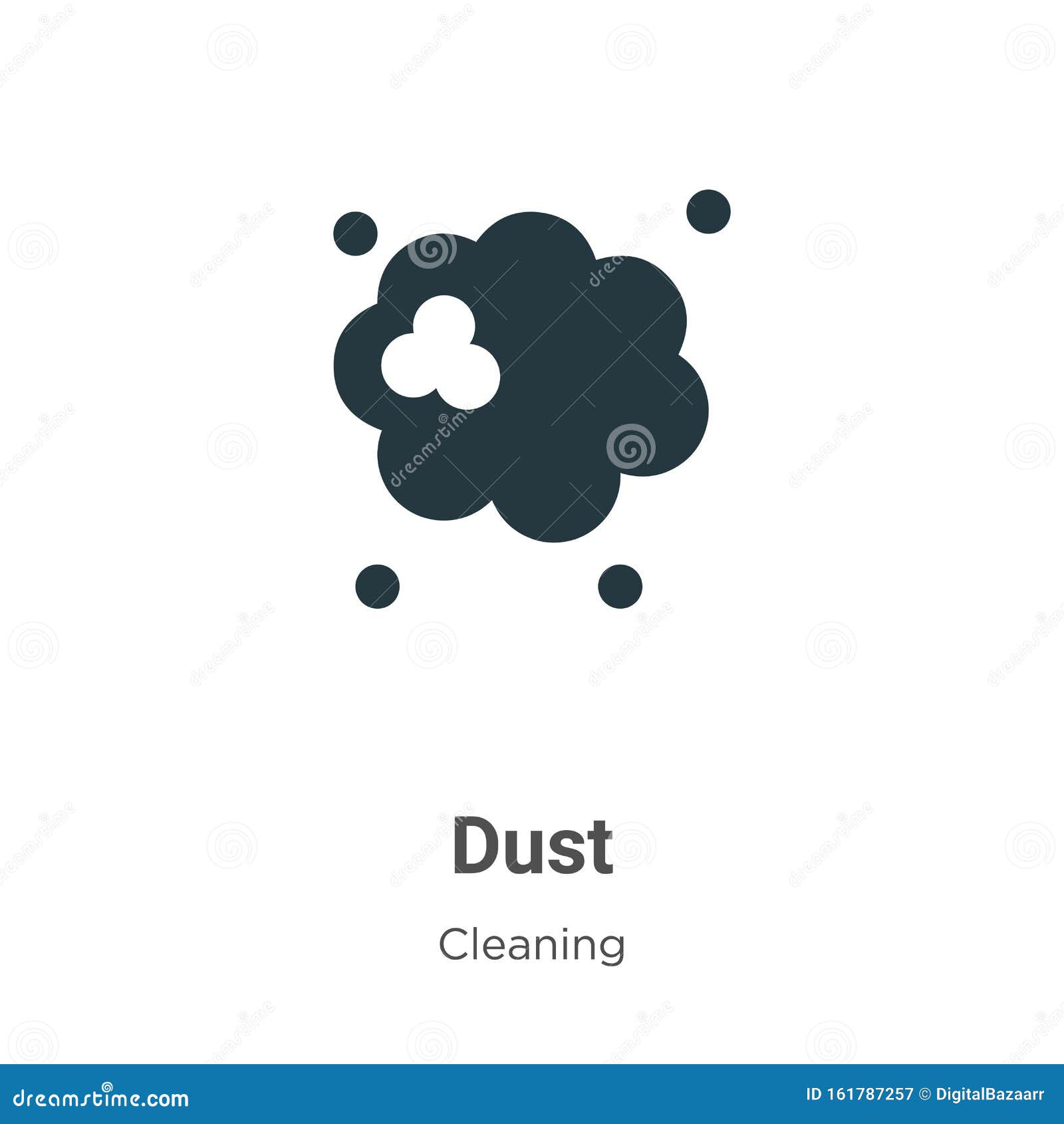 Dust Vector Icon on White Background. Flat Vector Dust Icon Symbol Sign ...