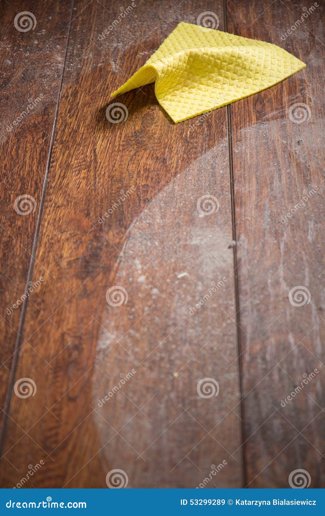 Dust and Yellow Rag on Parquet Stock Image - Image of housework ...