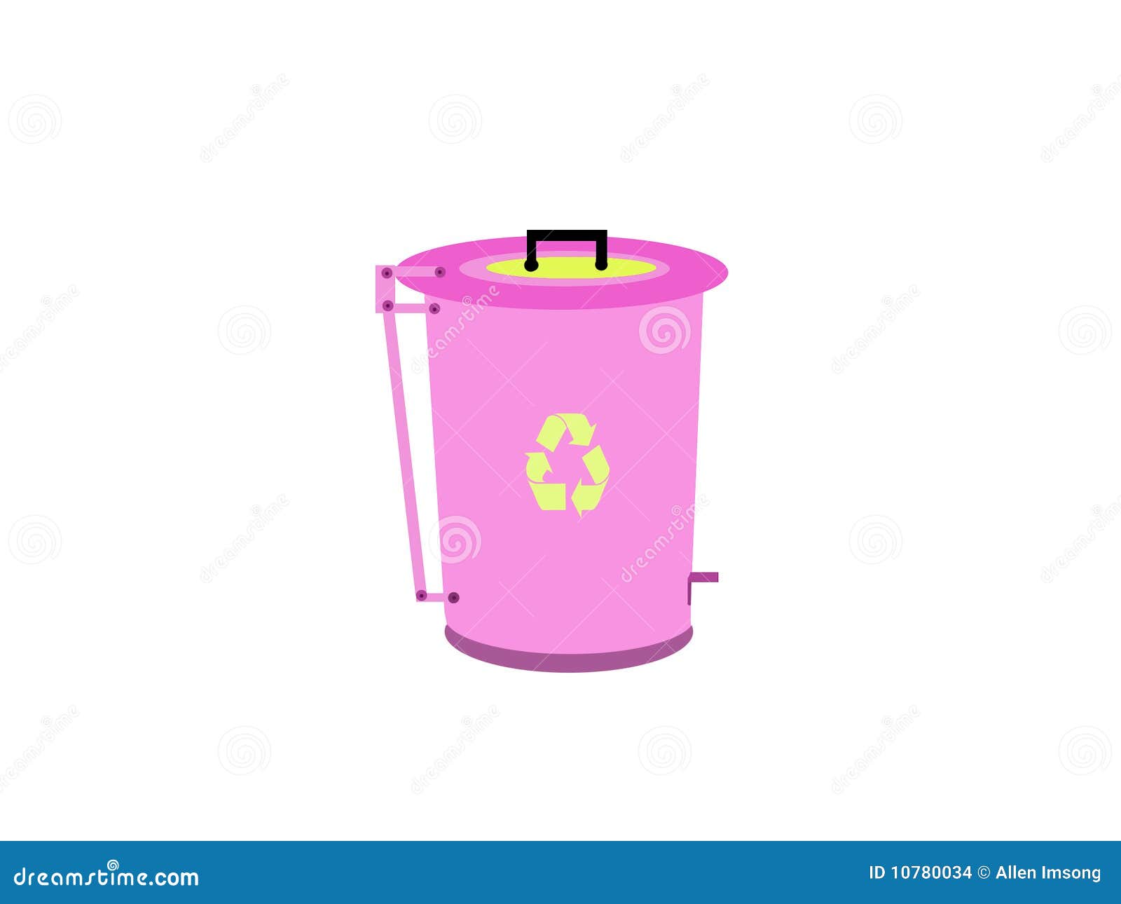 Dustbin stock illustration. Illustration of recycle, office - 10780034