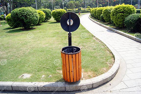 Dustbin stock photo. Image of public, fresh, enjoy, lawn - 19634630