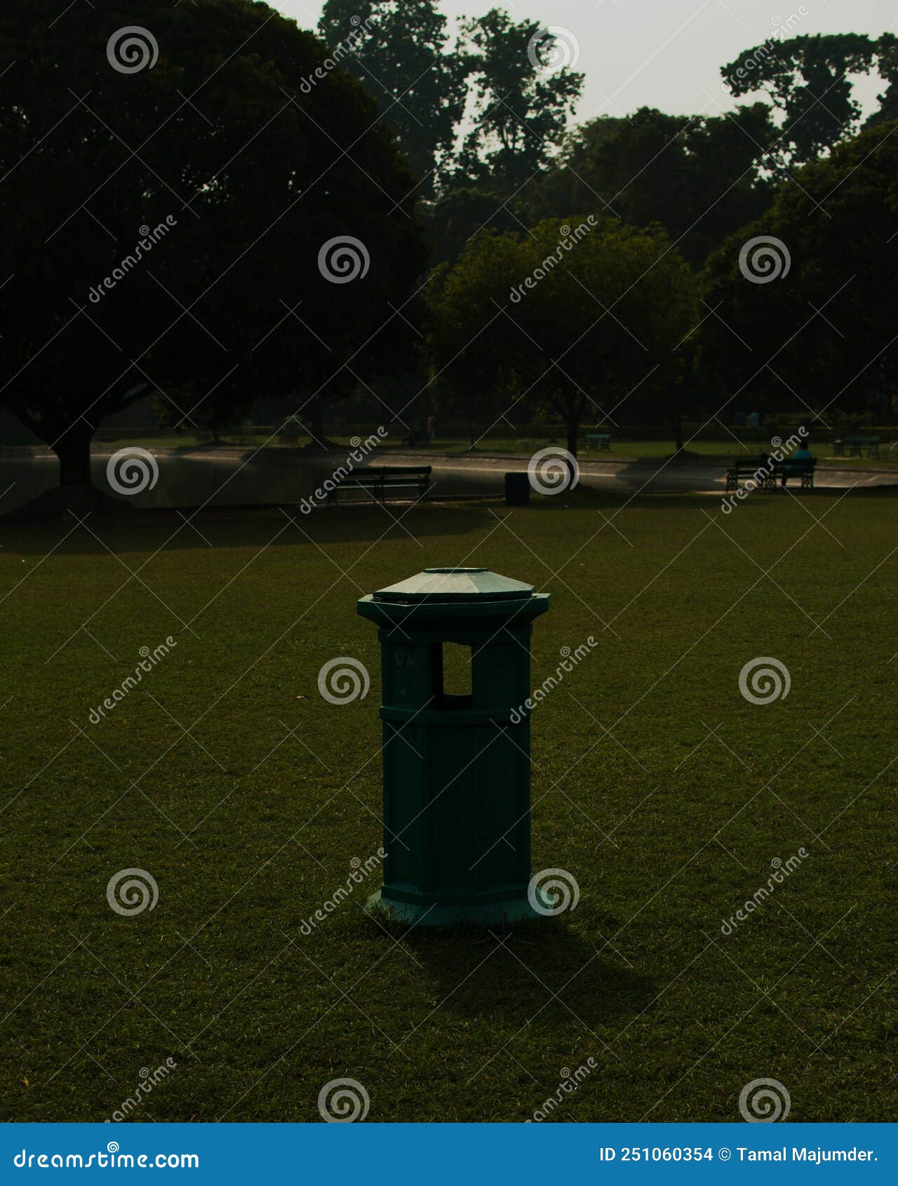 A dustbin in a clean area stock photo. Image of darkness - 251060354