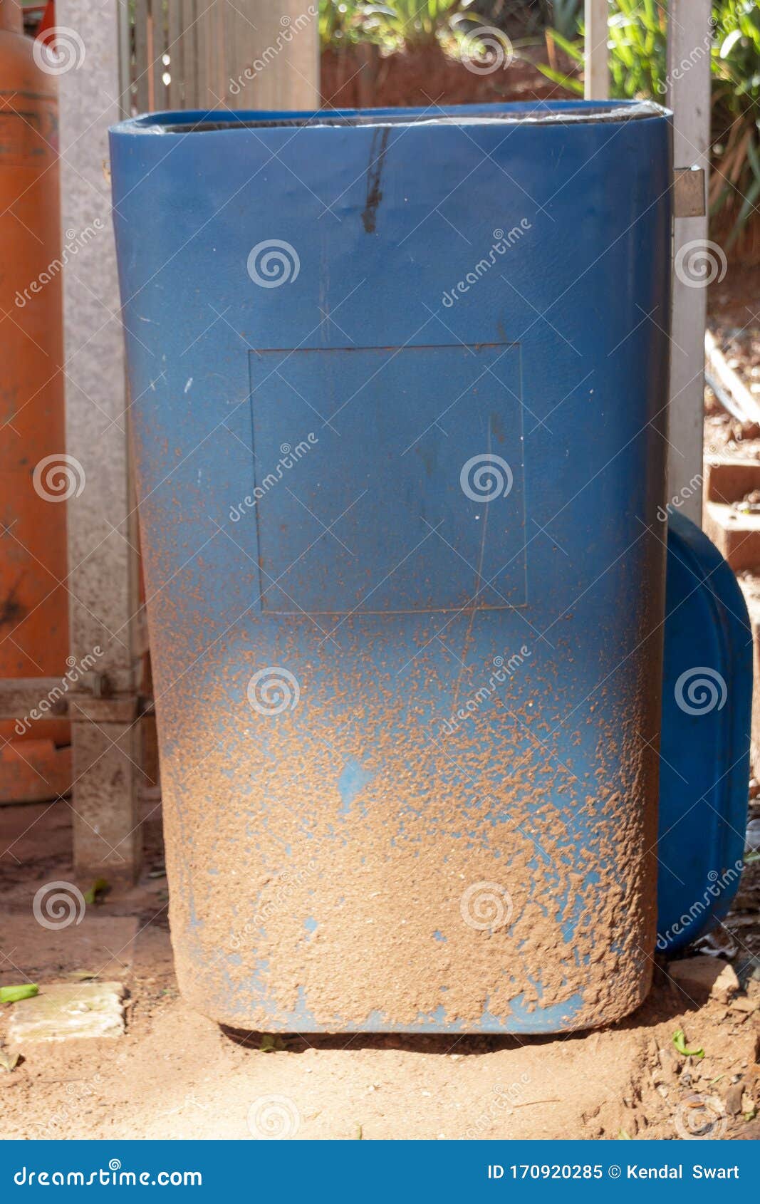 Dustbin stock image. Image of outdoors, pattern, poles - 170920285