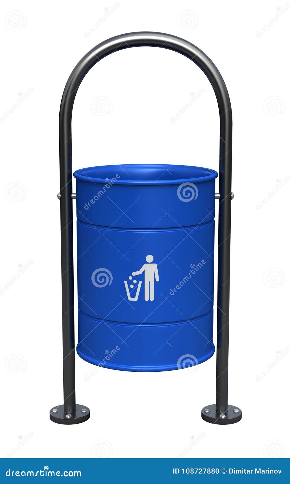 Dustbin stock illustration. Illustration of render, rendering - 108727880