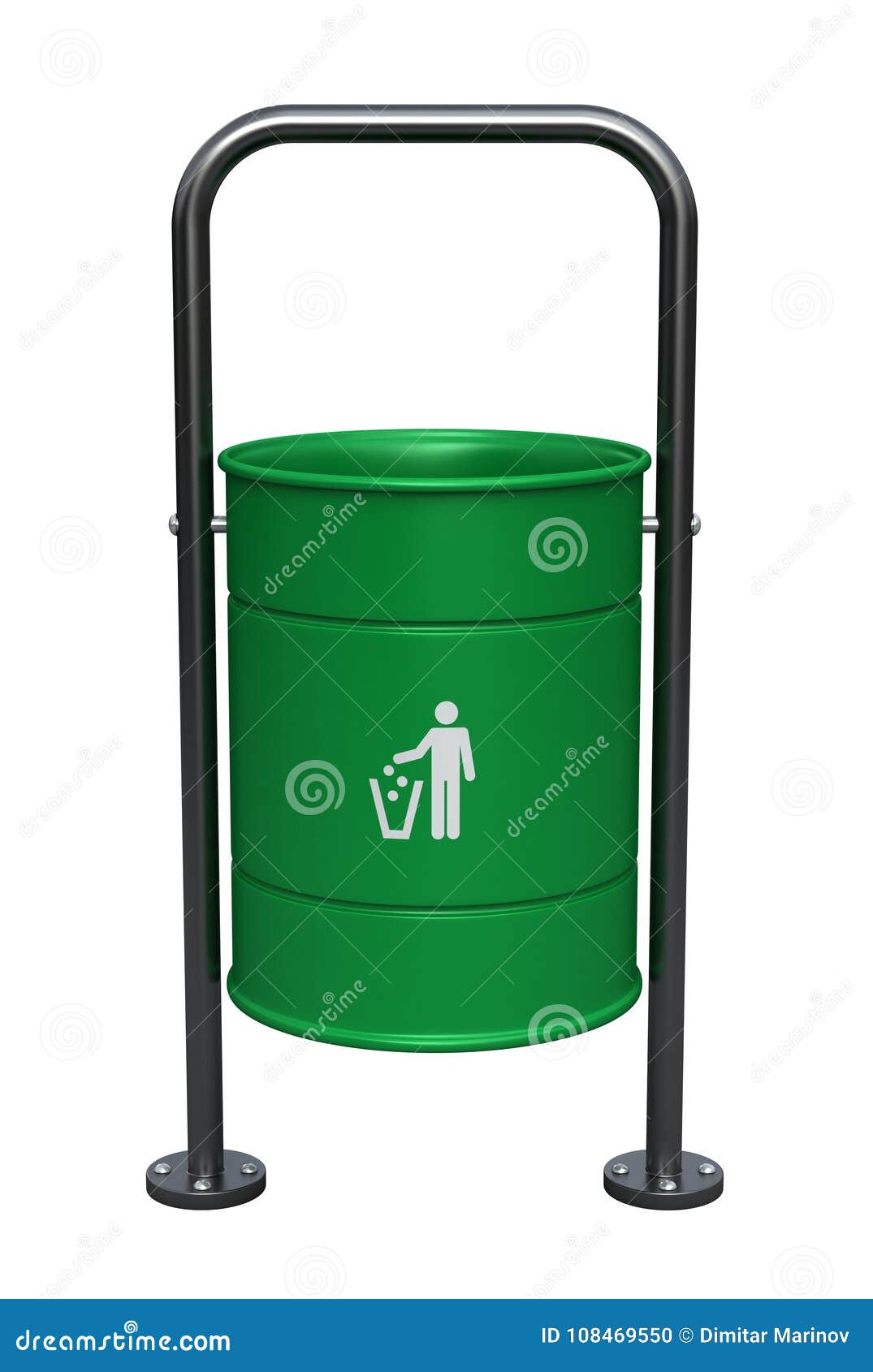 Dustbin stock illustration. Illustration of isolated - 108469550