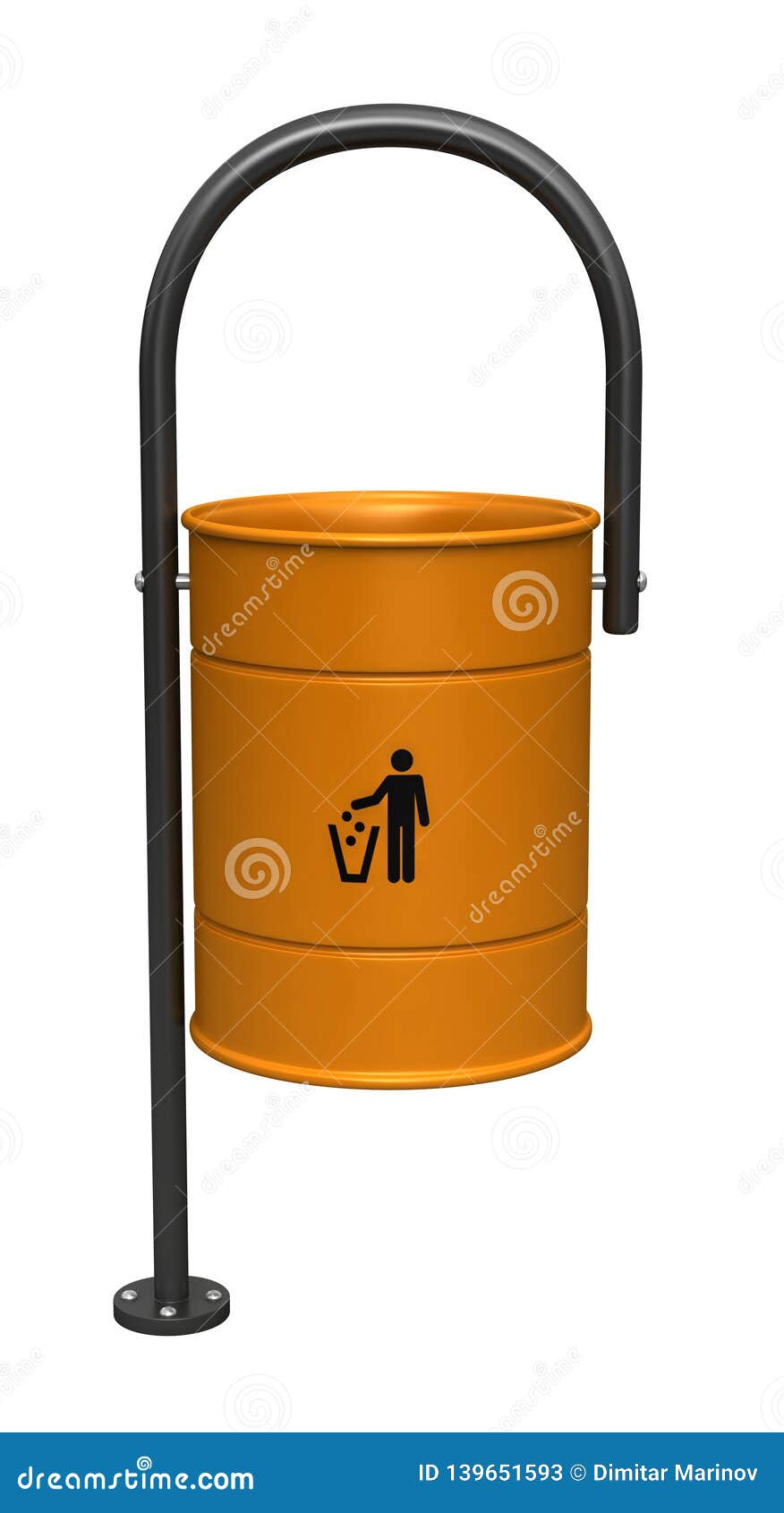 Dustbin stock illustration. Illustration of park, metal - 139651593