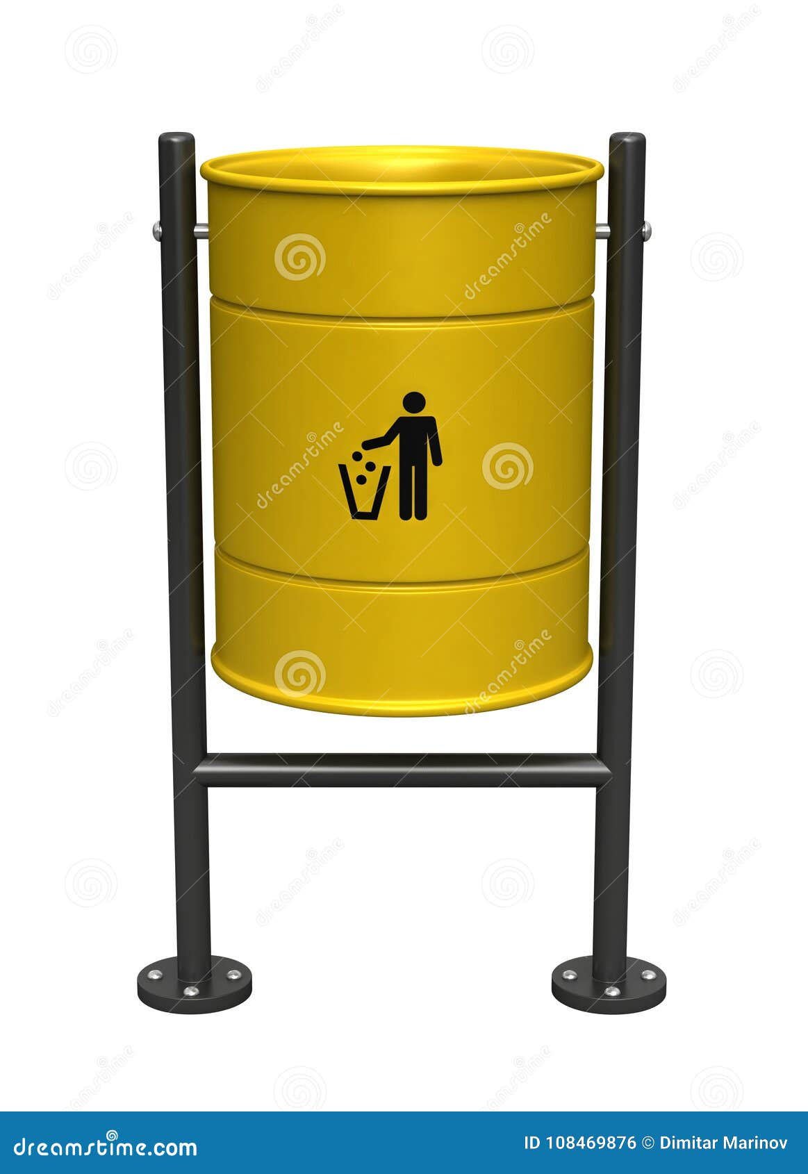 Dustbin stock illustration. Illustration of street, barrel - 108469876