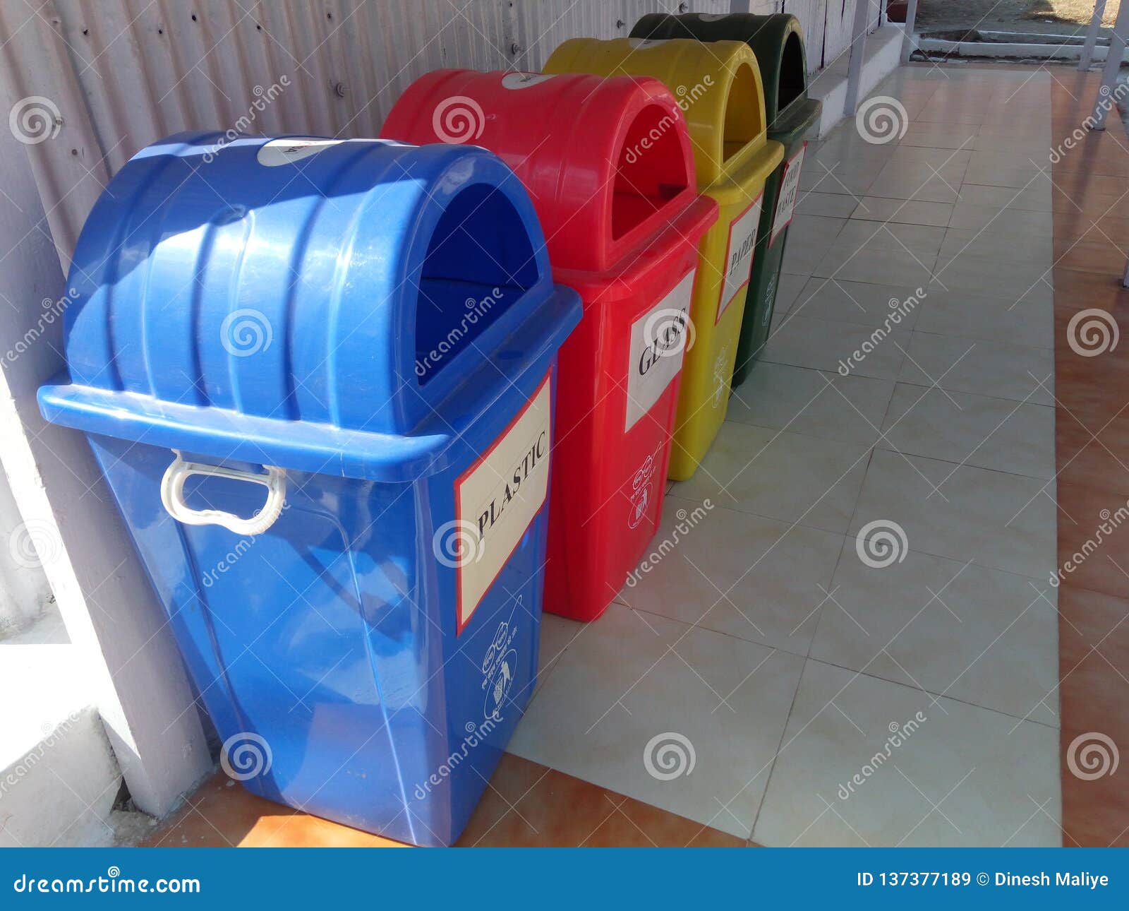 Dustbin stock image. Image of glass, plastic, dustbin - 137377189