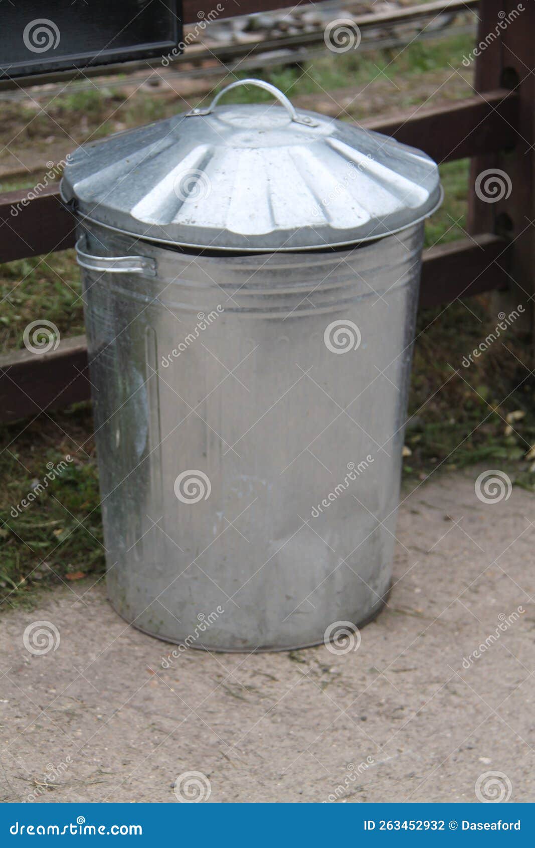 Dustbin Garbage Can. stock photo. Image of metal, trash - 263452932