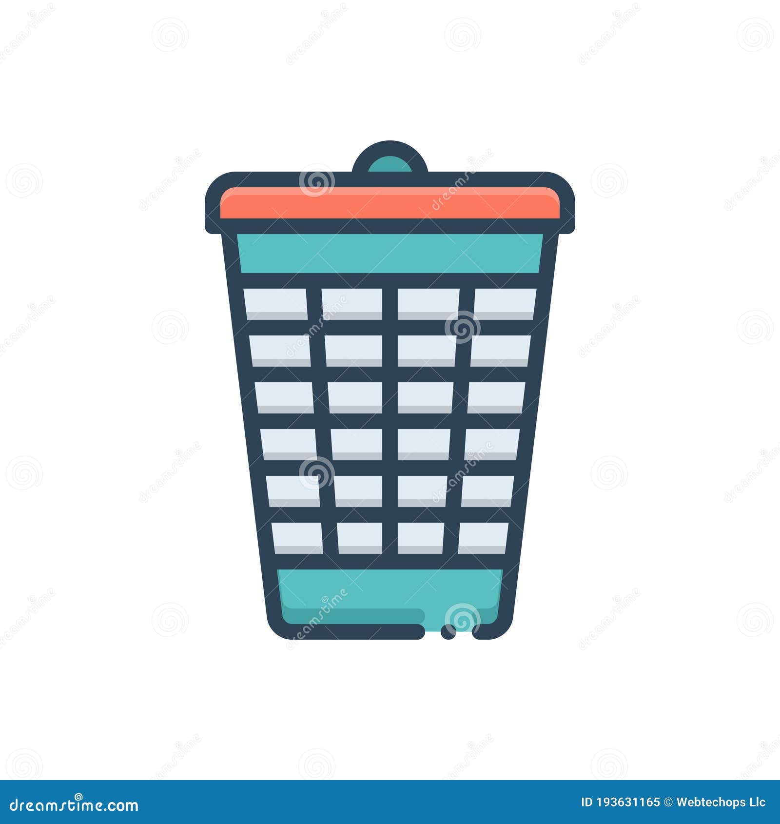 Color Illustration Icon for Dustbin, Trash and Cans Stock Illustration ...