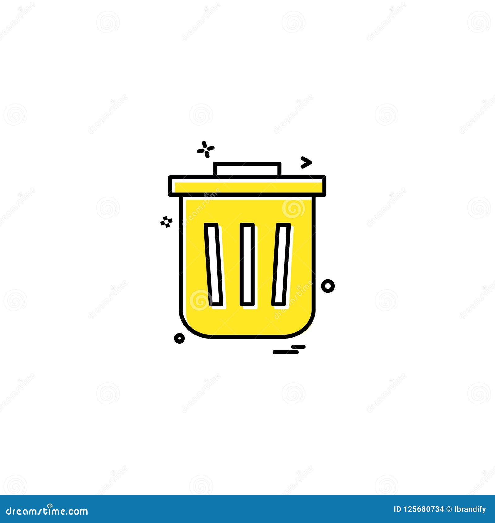 Dustbin icon design vector stock vector. Illustration of garbage ...
