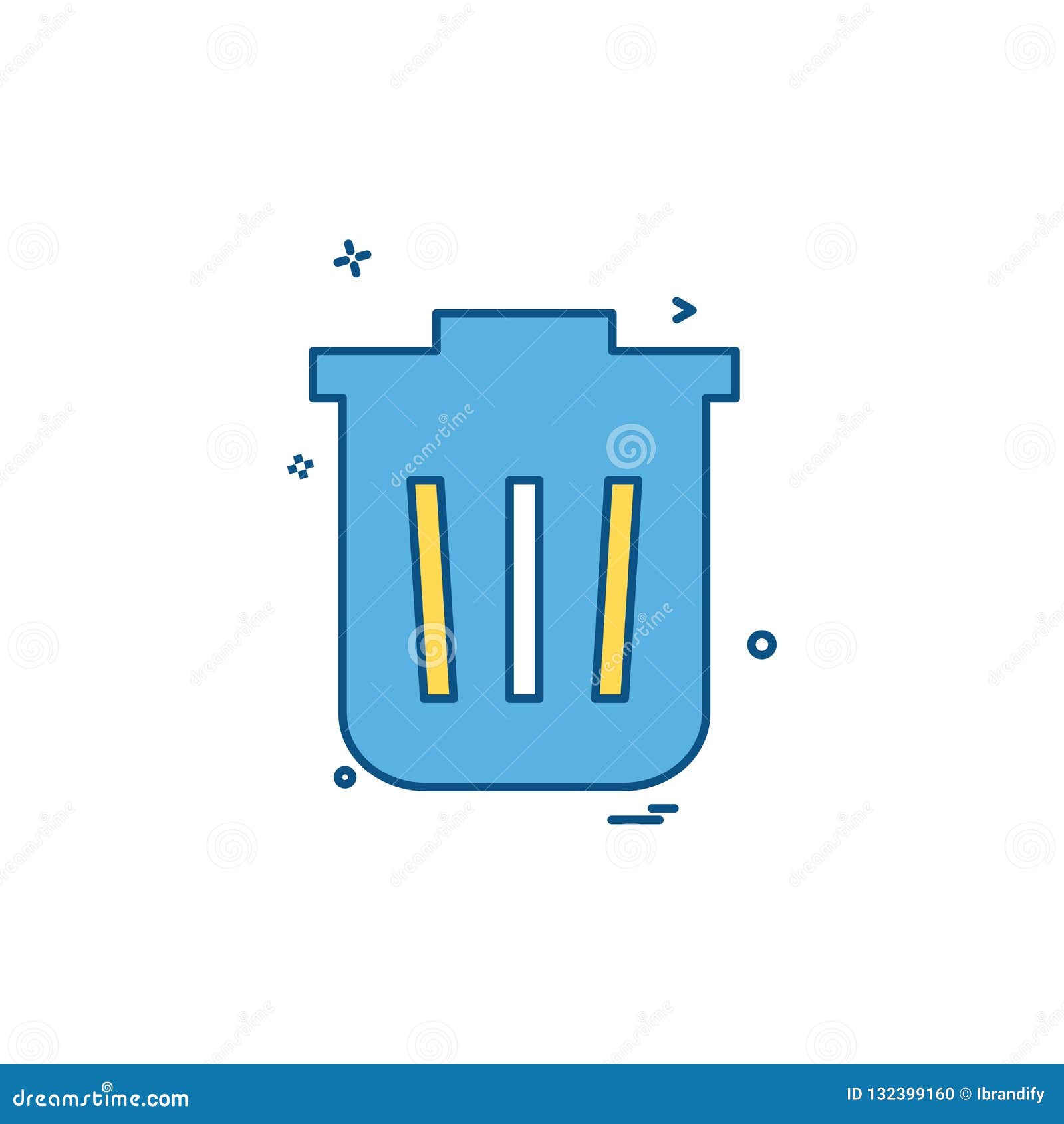 Dustbin icon design vector stock vector. Illustration of concept ...