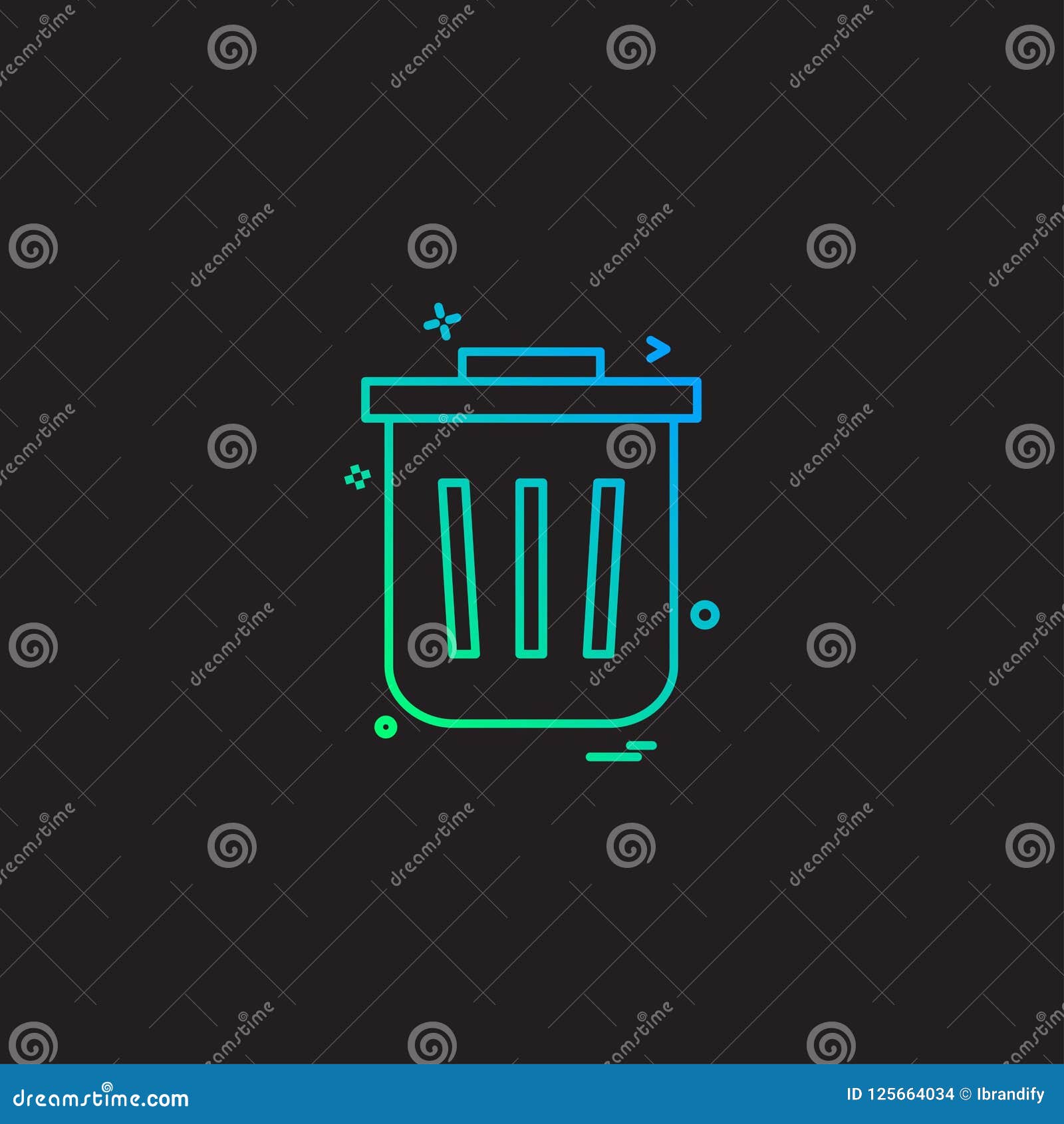 Dustbin icon design vector stock vector. Illustration of garbage ...