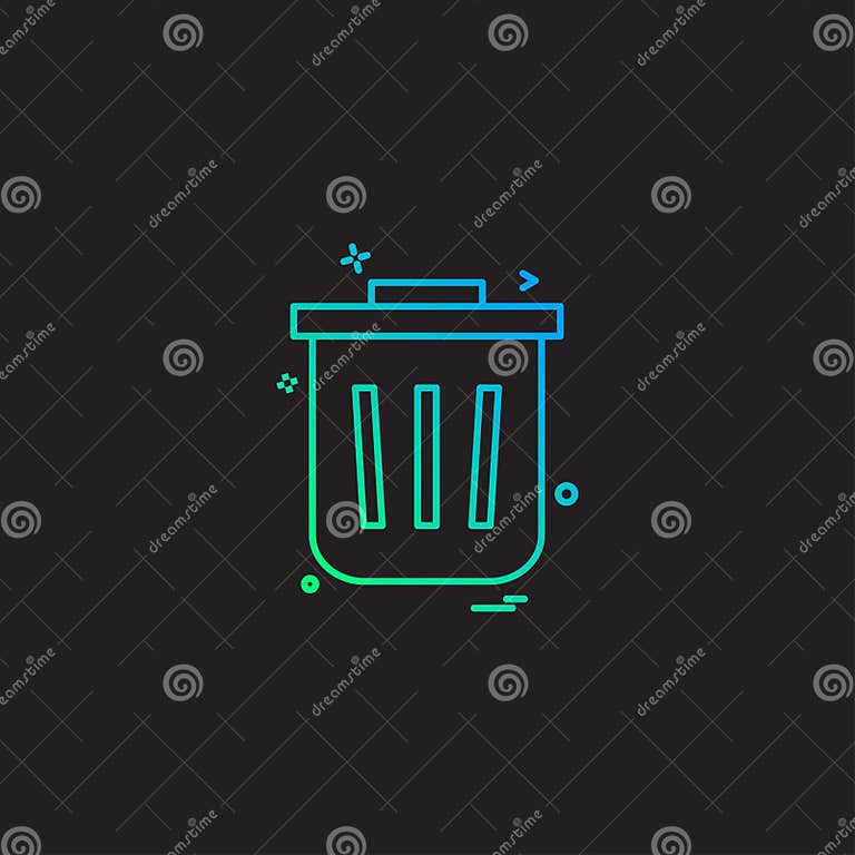 Dustbin icon design vector stock vector. Illustration of garbage ...