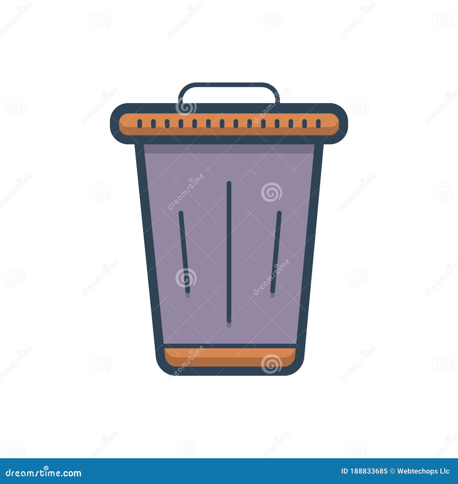 Color Illustration Icon for Dustbin, Clean and Delete Stock ...