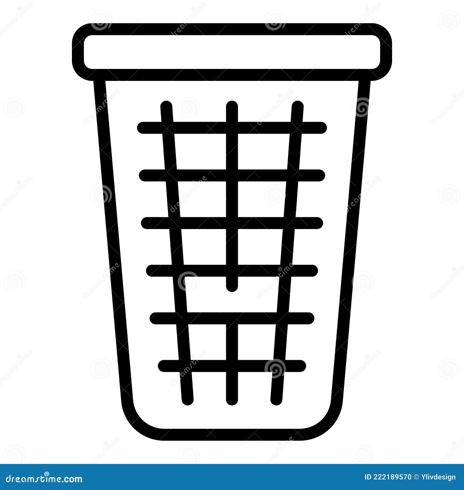 Dustbin Icon, Outline Style Stock Vector - Illustration of recycle ...