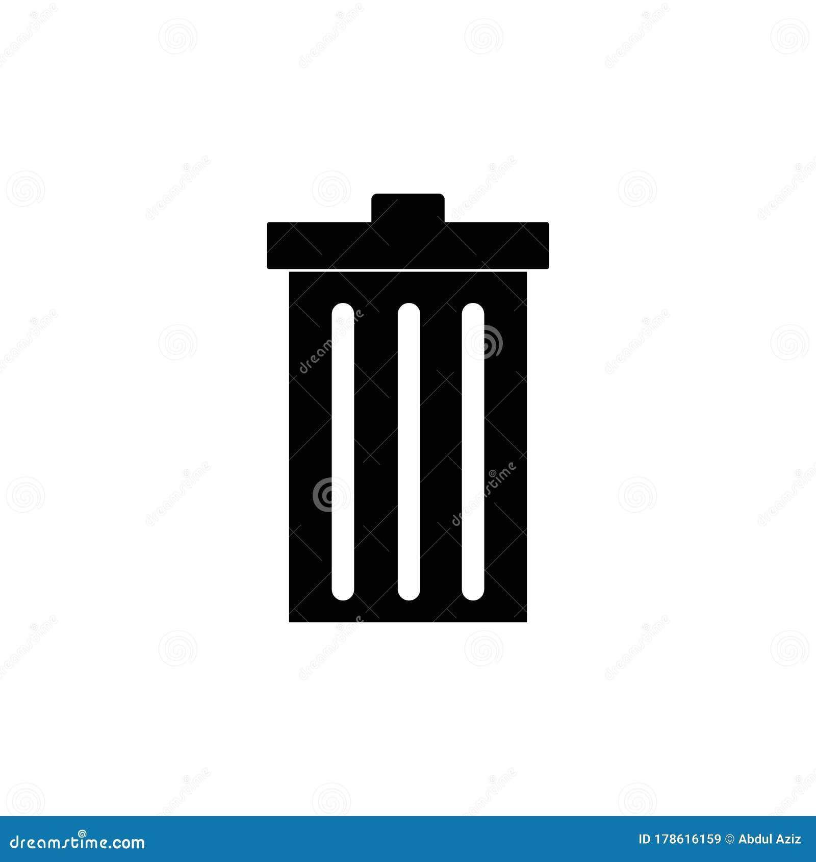 Dustbin Illustration Logo Vector Free Stock Vector - Illustration of ...