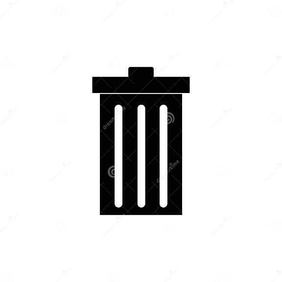 Dustbin Illustration Logo Vector Free Stock Vector - Illustration of ...