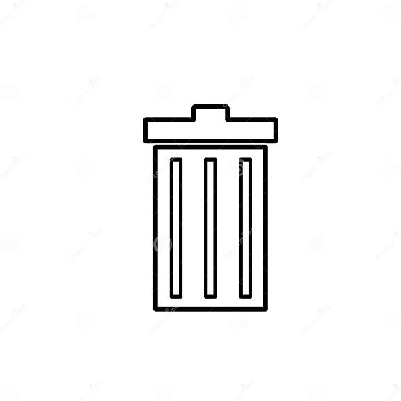 Dustbin Illustration Logo Vector Free Stock Vector - Illustration of ...