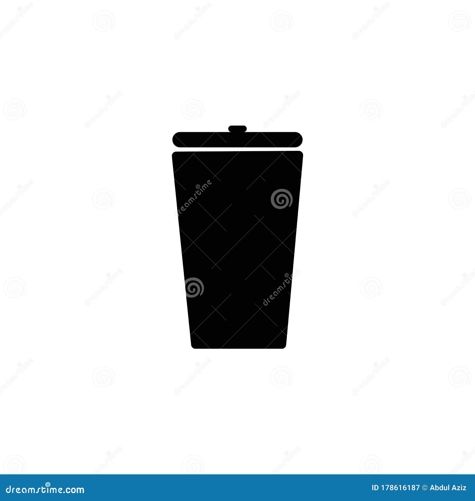 Dustbin Illustration Logo Vector Free Stock Vector - Illustration of ...