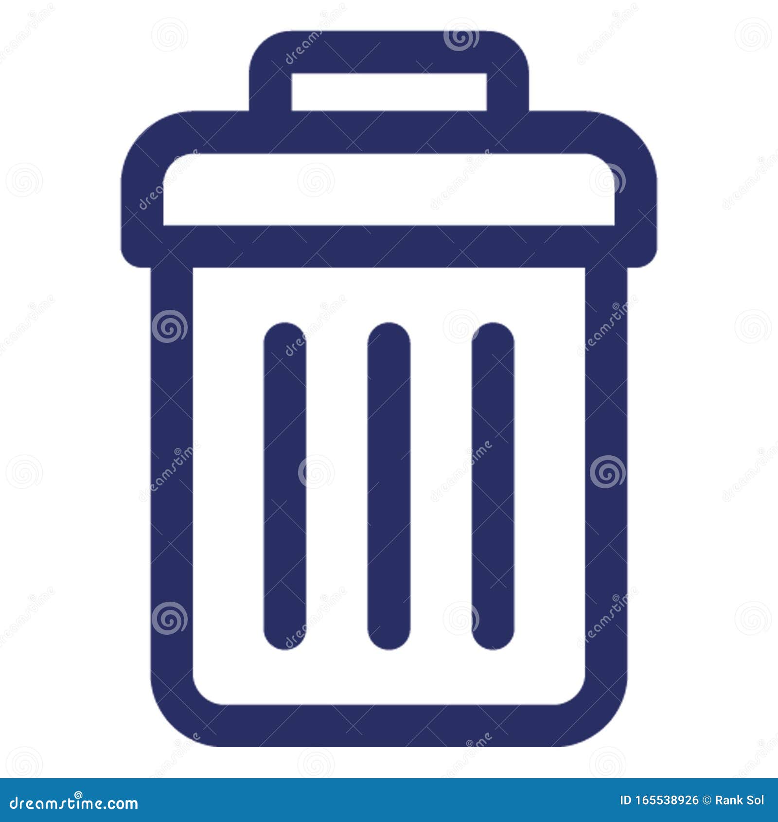 Dustbin Isolated Vector with Outline Icon Which Can Easily Modify or ...