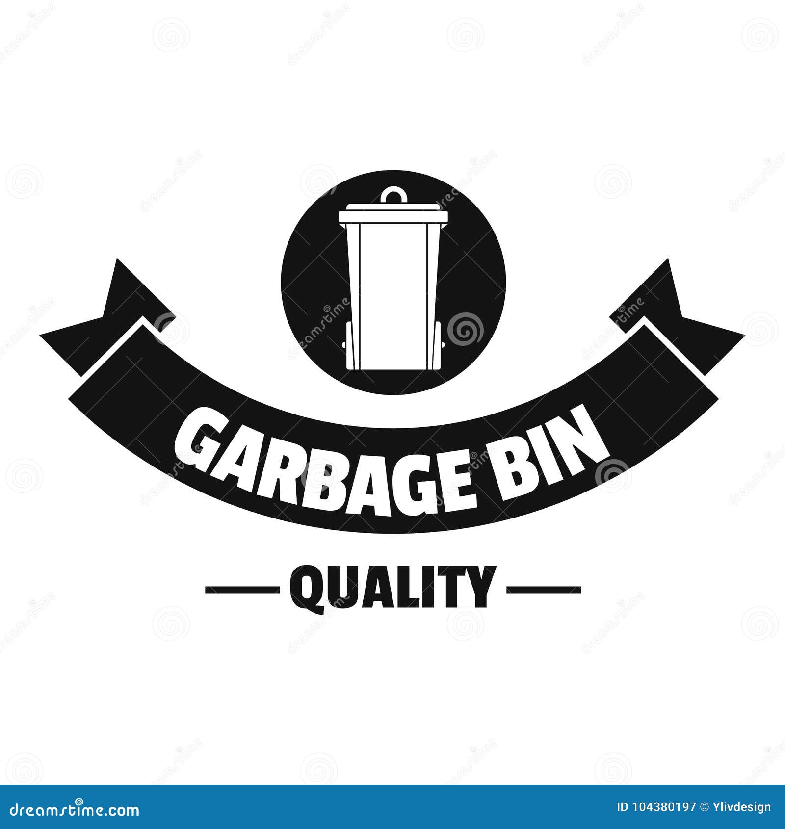 Dustbin Logo, Simple Black Style Stock Vector - Illustration of recycle ...