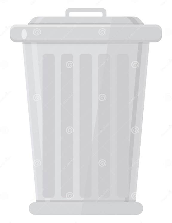 Dustbin metal, icon stock vector. Illustration of trash - 261375717