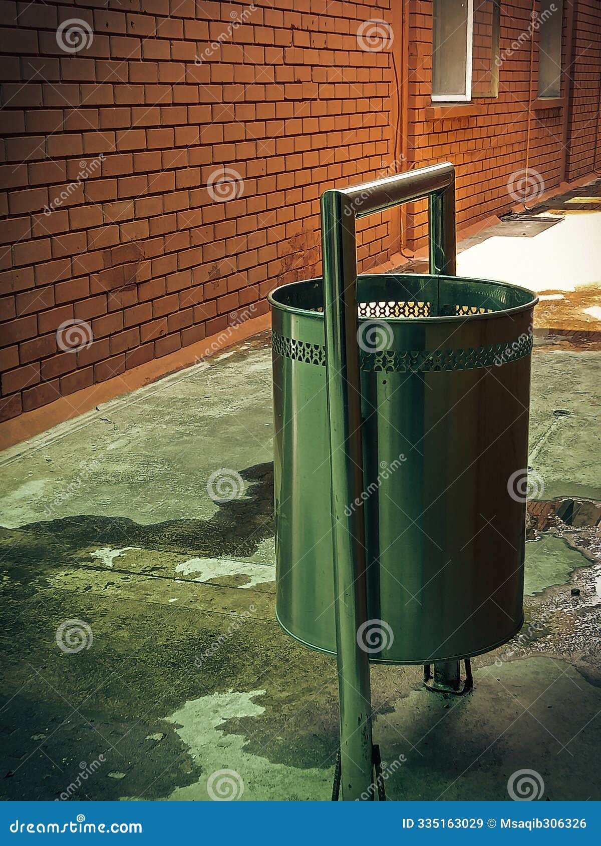 Dustbin Outside Office, Public Dustbin Ideas, Steel Trash Stock Image ...