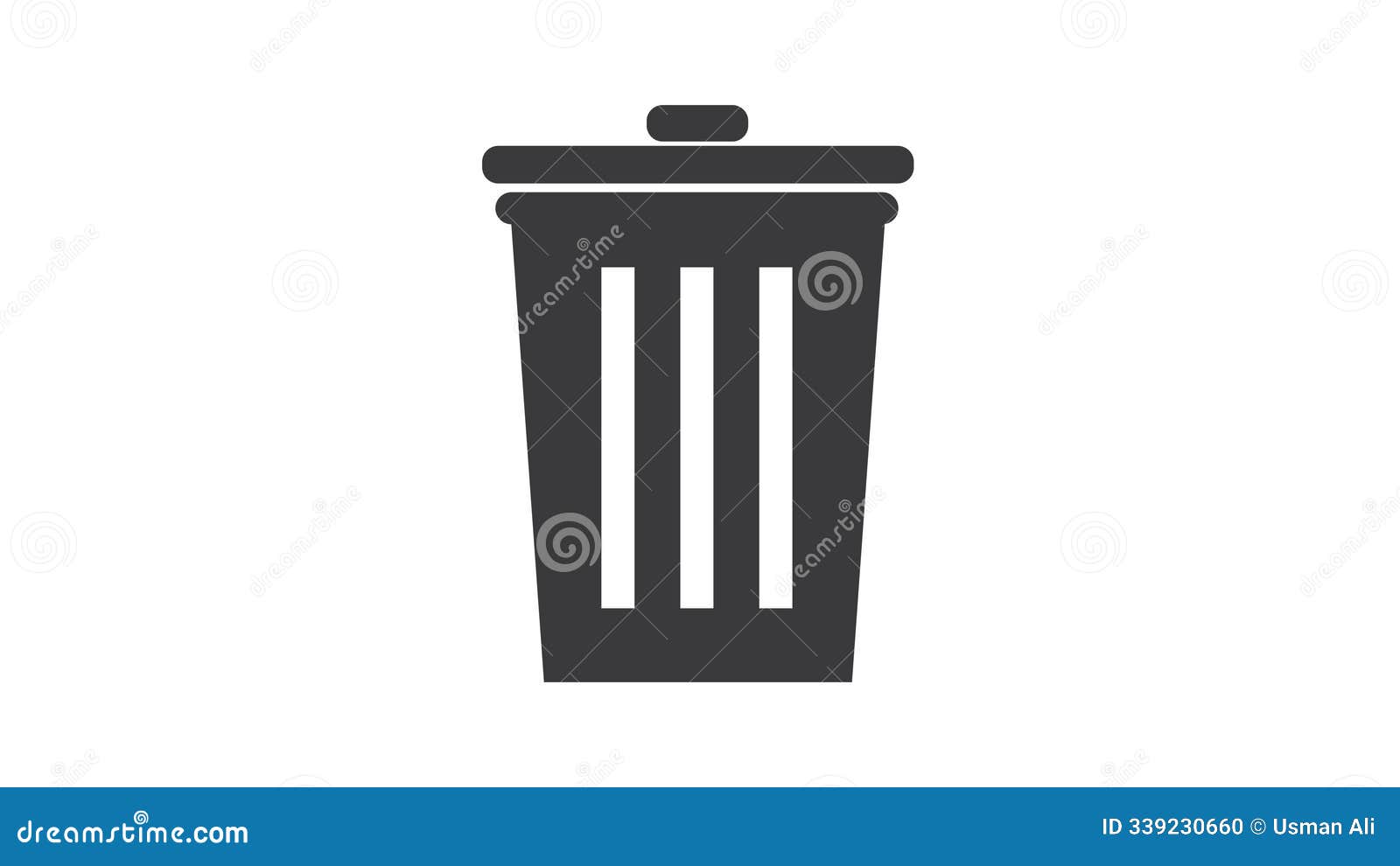Dustbin symbol stock illustration. Illustration of items - 339230660
