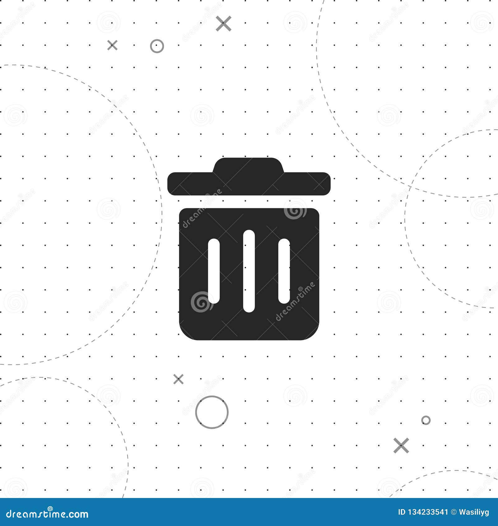 Dustbin, Trash Bin Vector Icon Stock Vector - Illustration of equipment ...