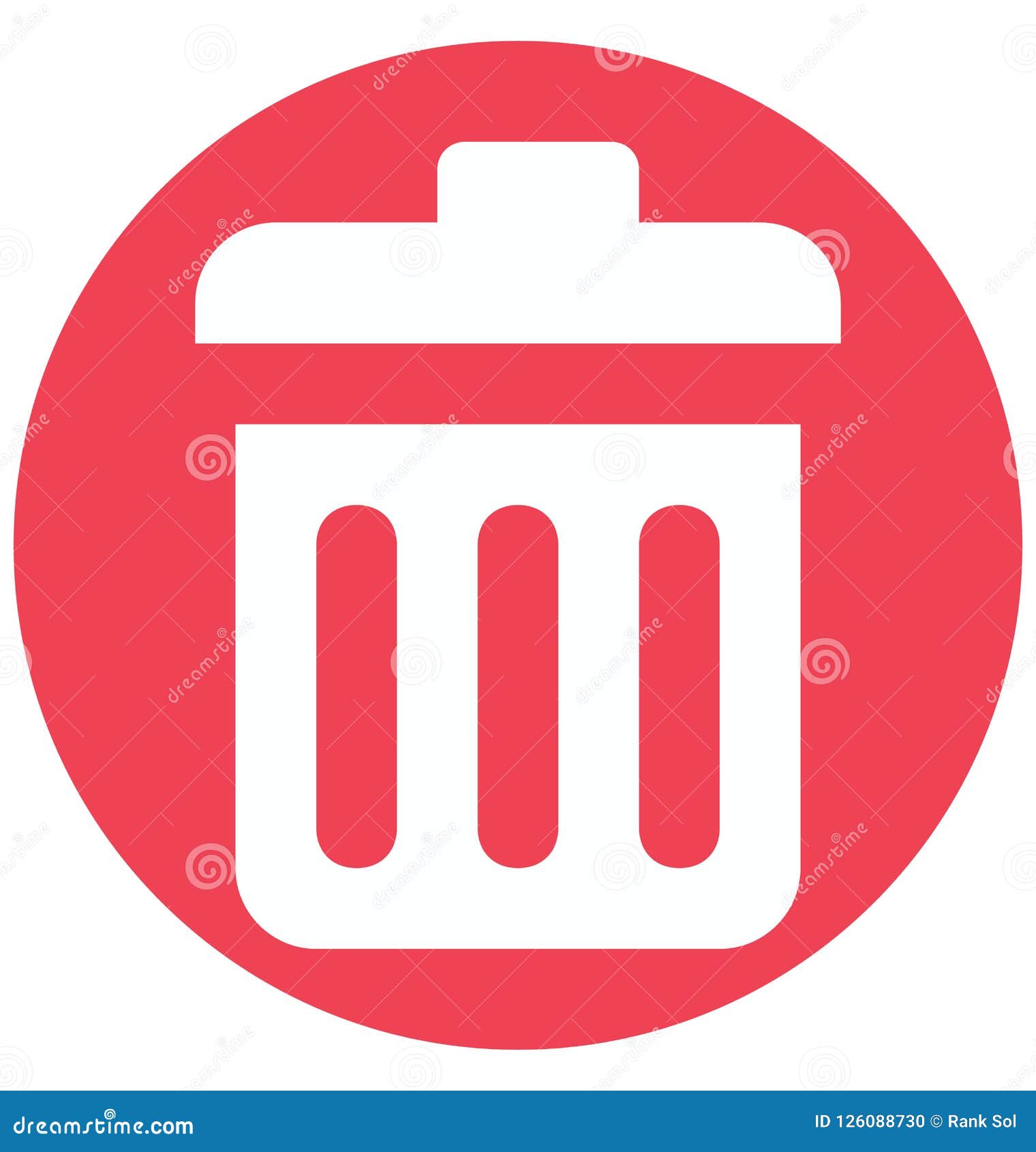 Dustbin Two Colors Glyph Vector Icon Isolated and Editable Stock Vector ...