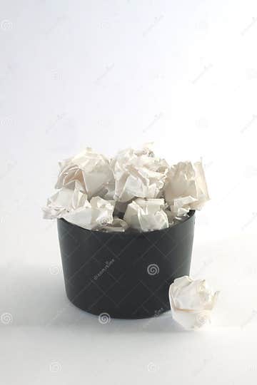 Dustbin Waste Paper Give More Ideas. Stock Image - Image of green ...