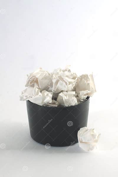 Dustbin Waste Paper Give More Ideas. Stock Image - Image of green ...
