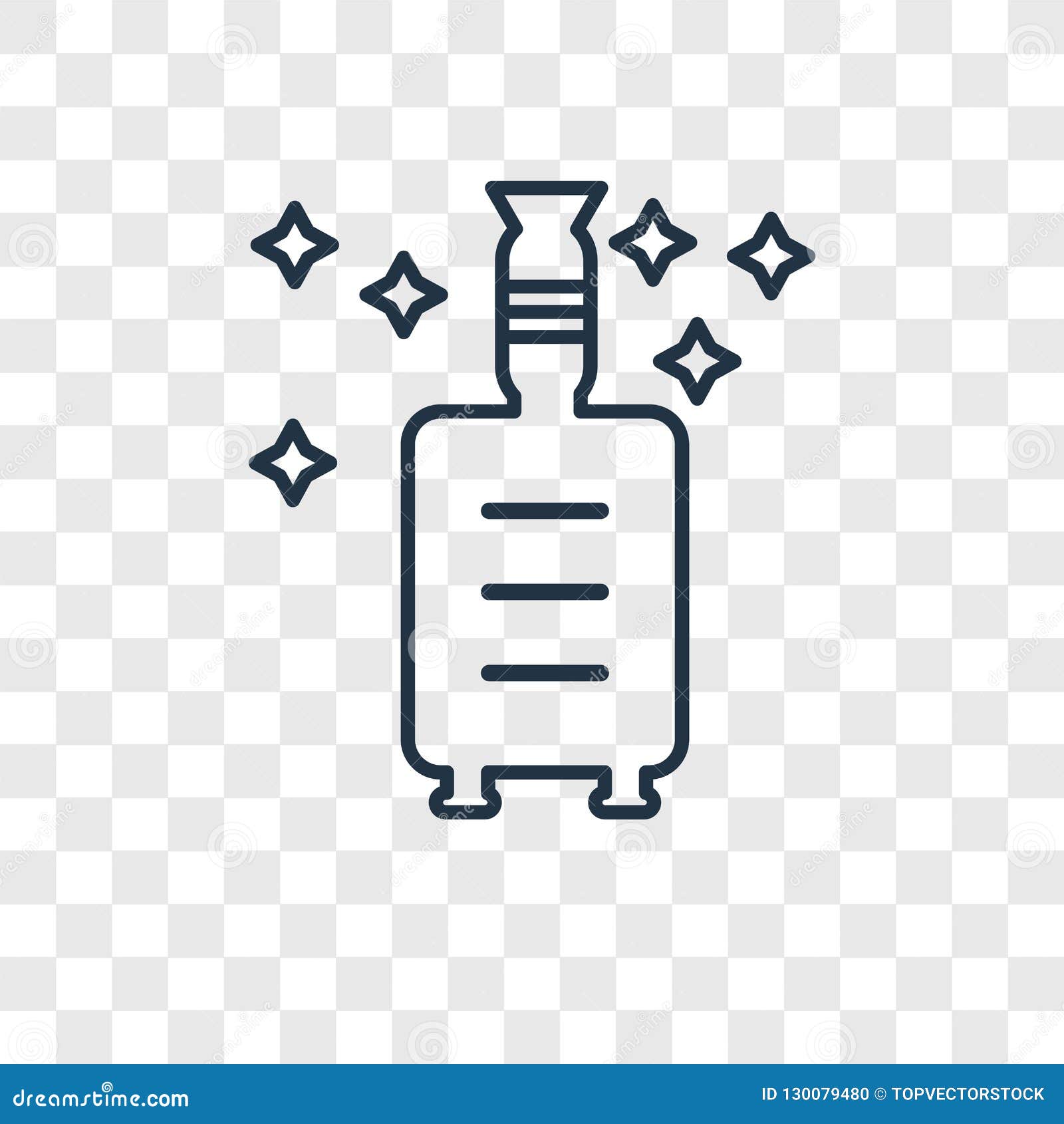 Dusting Concept Vector Linear Icon Isolated on Transparent Background ...