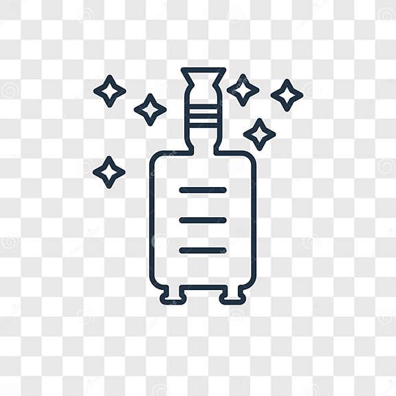 Dusting Concept Vector Linear Icon Isolated on Transparent Background ...