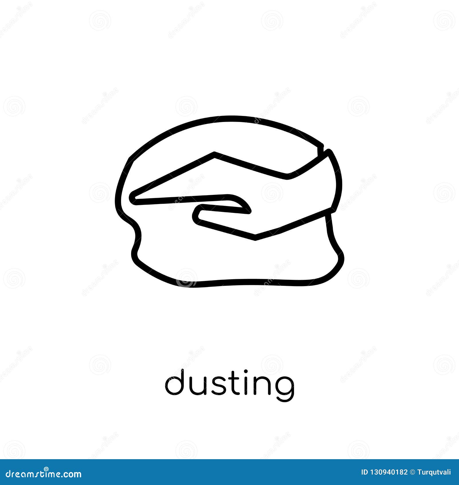 Dusting Icon. Trendy Modern Flat Linear Vector Dusting Icon on W Stock ...