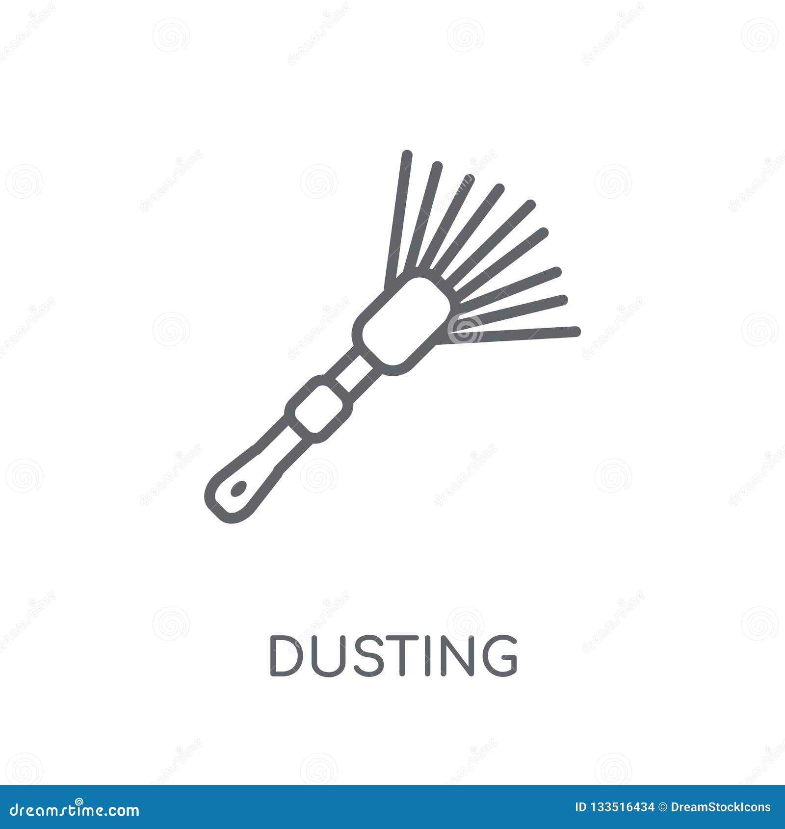 Dusting Linear Icon. Modern Outline Dusting Logo Concept on Whit Stock ...