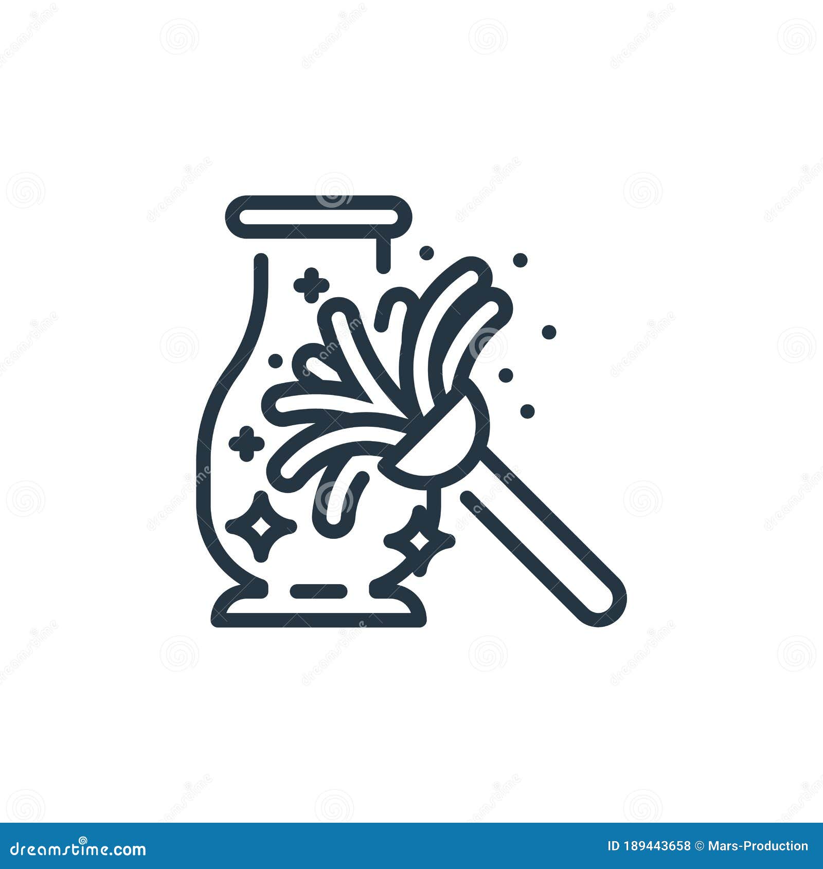 Dusting Vector Icon Isolated on White Background. Outline, Thin Line ...