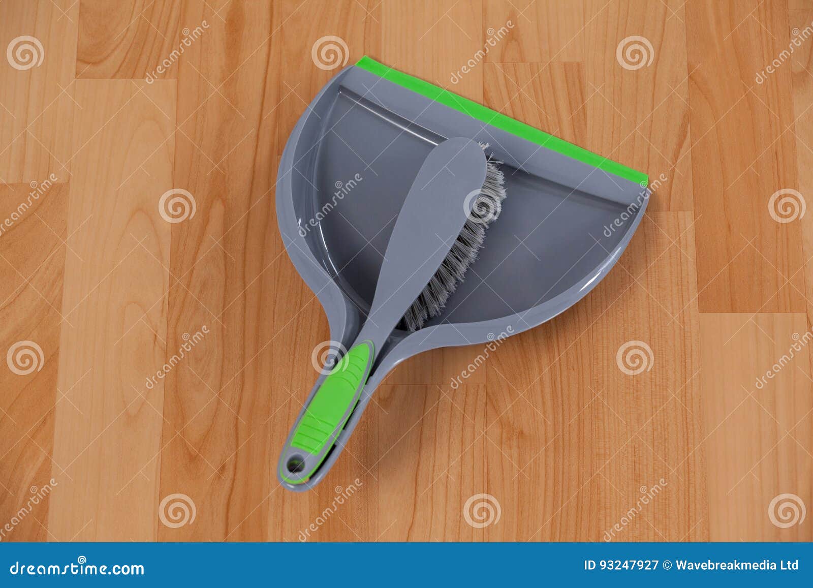 Dustpan and Sweeping Brush on Wooden Floor Stock Image - Image of life ...